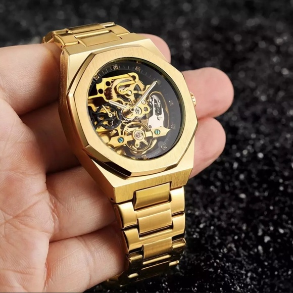 Forsining | Accessories | Mens Skeleton Mechanical Luminous Luxury ...